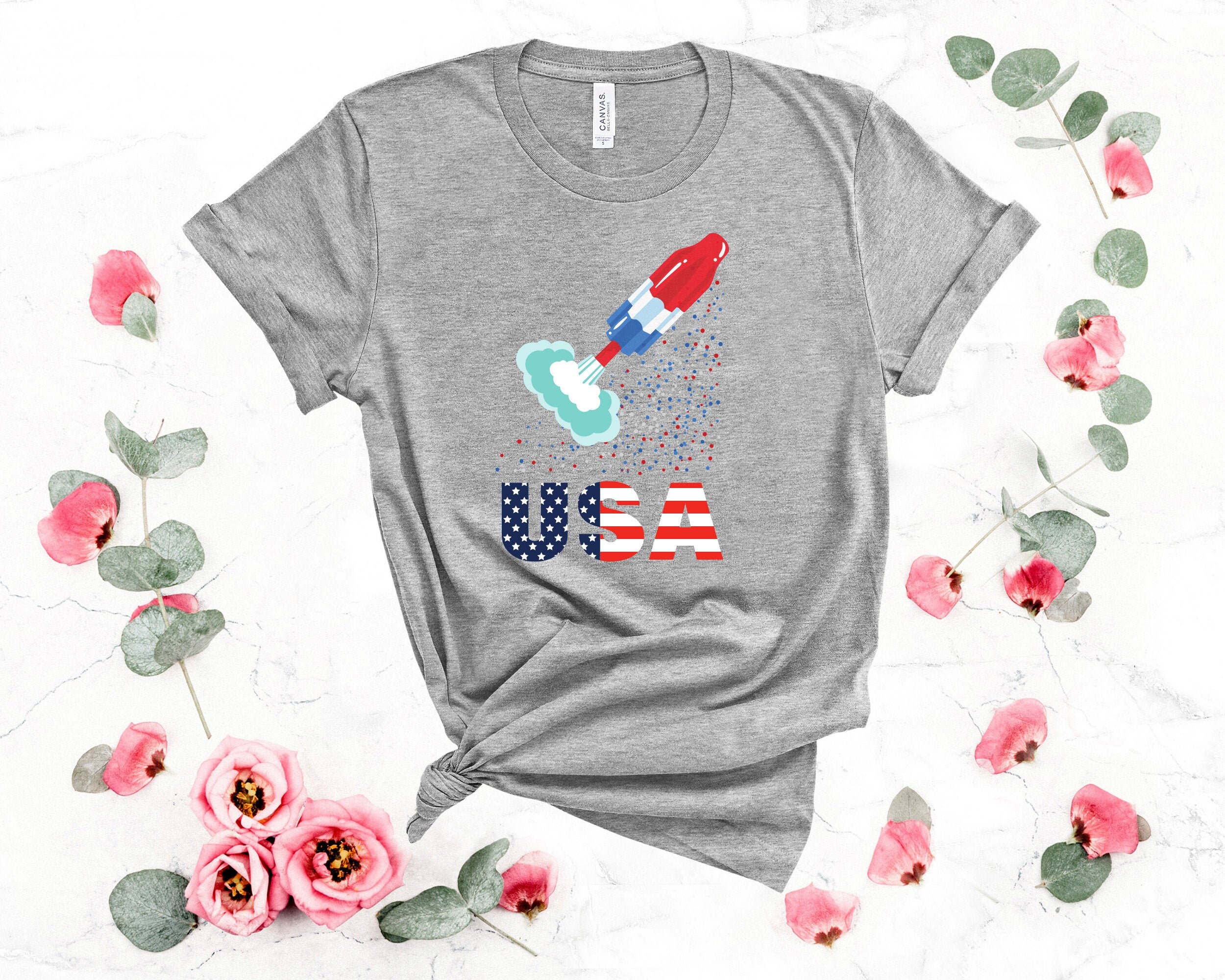 Patriotic 4th of July T-shirt USA Shirts July 4th Shirt American Flag ...