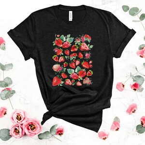 Strawberry Cottage Core T-shirt Strawberry Clothes Strawberry Shirt ...