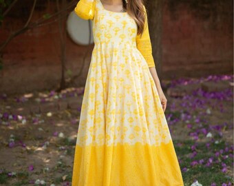 Yellow Indian Wedding Dress - Etsy