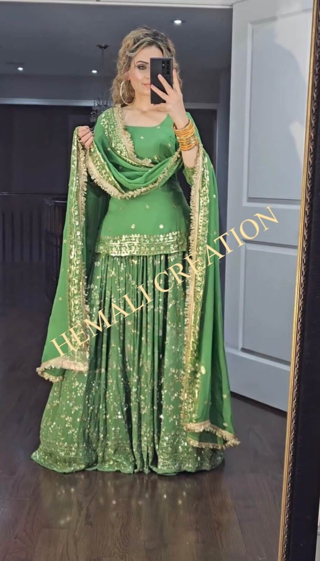 Outstanding Perrot Color Sequence Embroidery Work Top Lehenga Suit ...