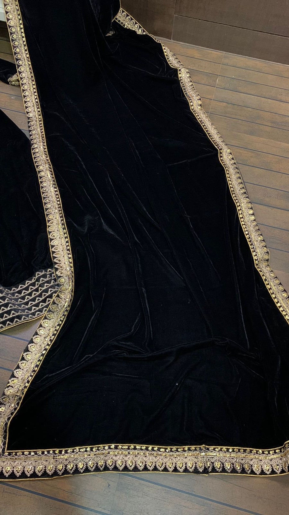 Black Velvet Heavy Lehenga Choli With Dori and Sequence Work - Etsy