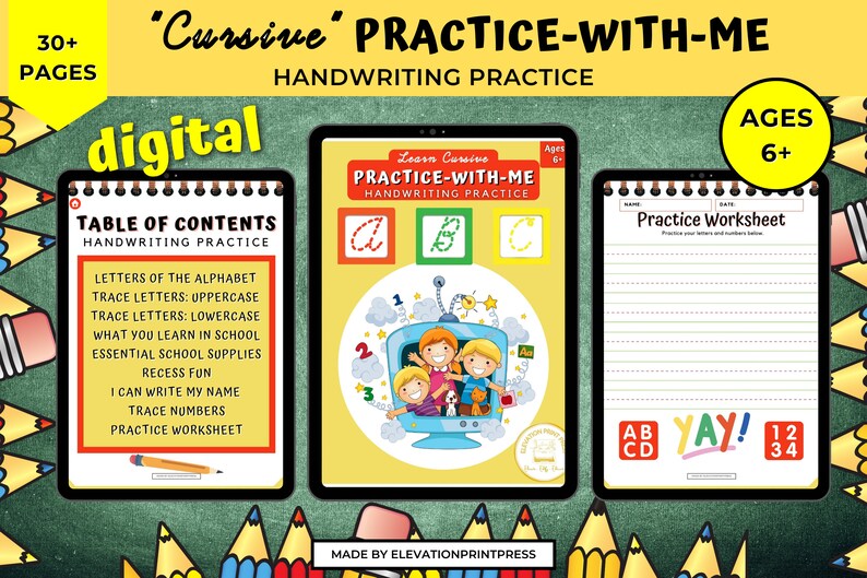 Fun Cursive Handwriting Practice Cursive Writing Sheets Trace Letters ...