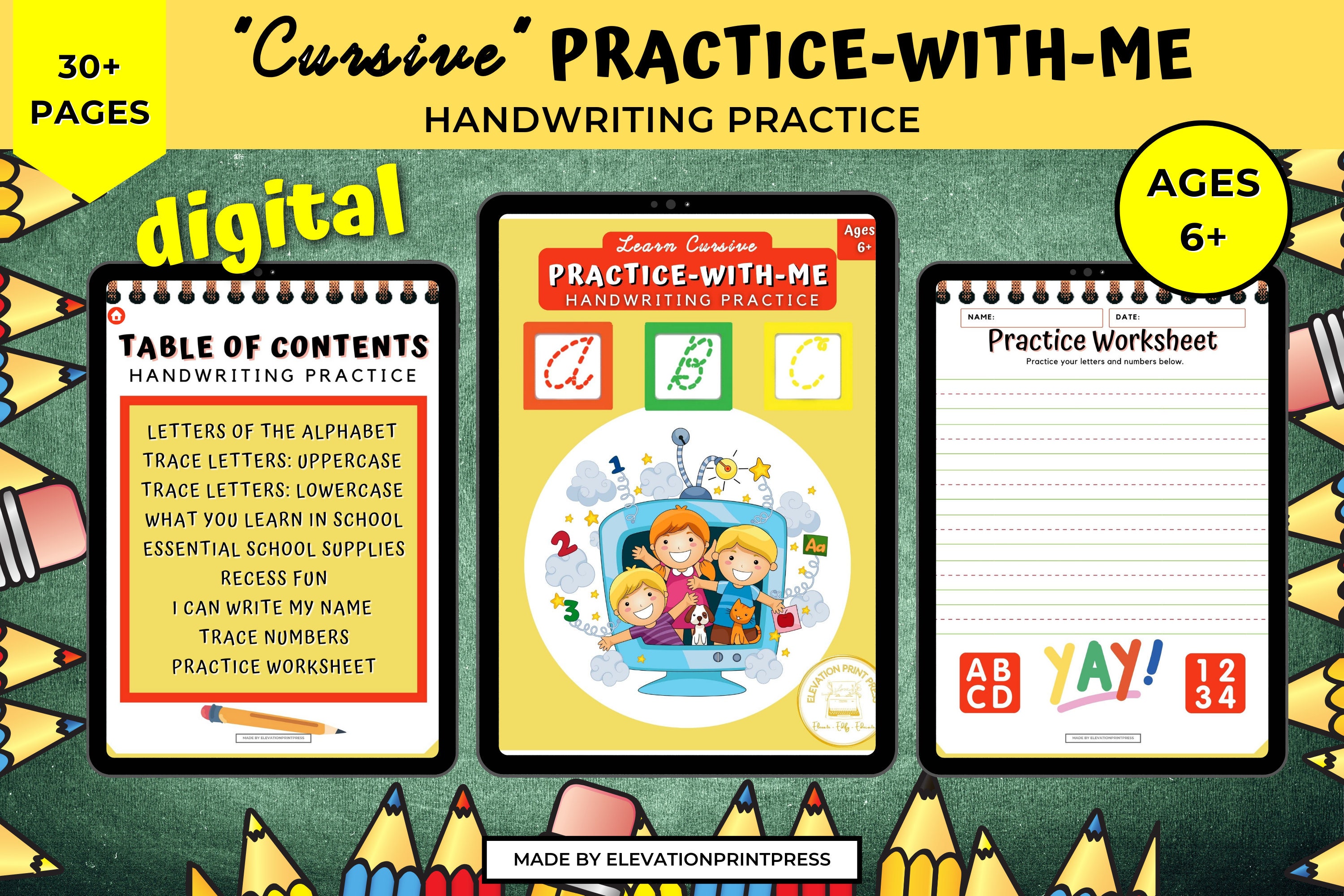 Fun Cursive Handwriting Practice Cursive Writing Sheets Trace Letters ...