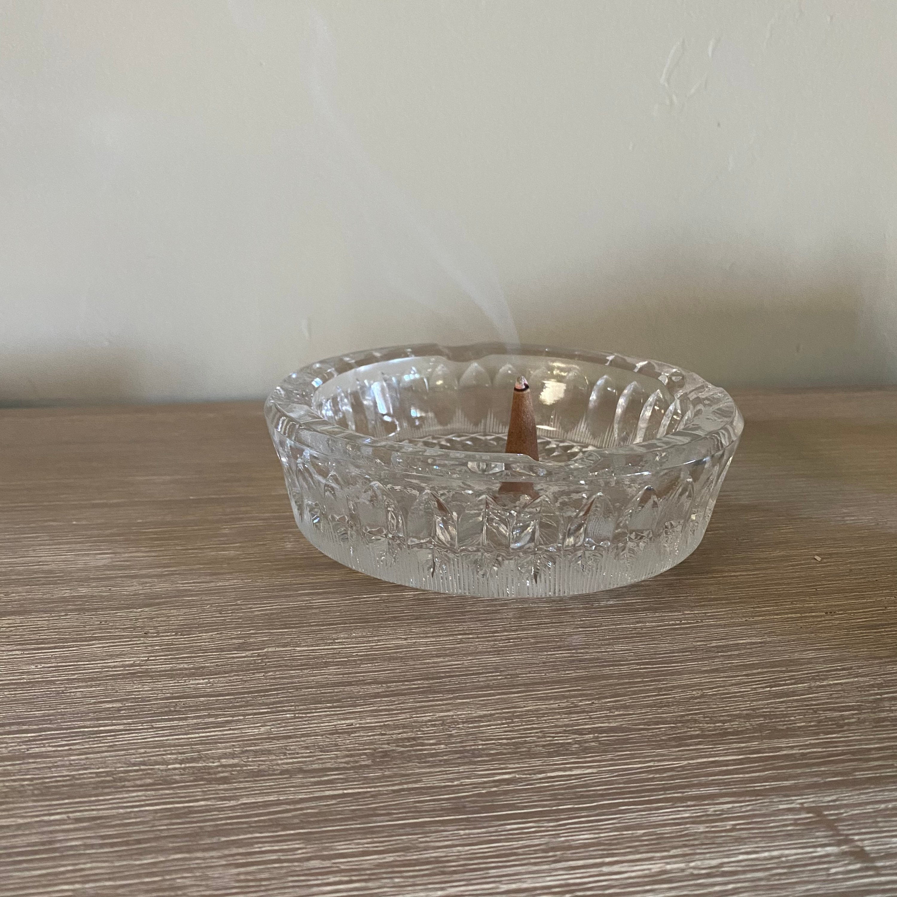 Vintage Full Lead Crystal Ashtray 1960s , MCM Crystal Ashtray ...