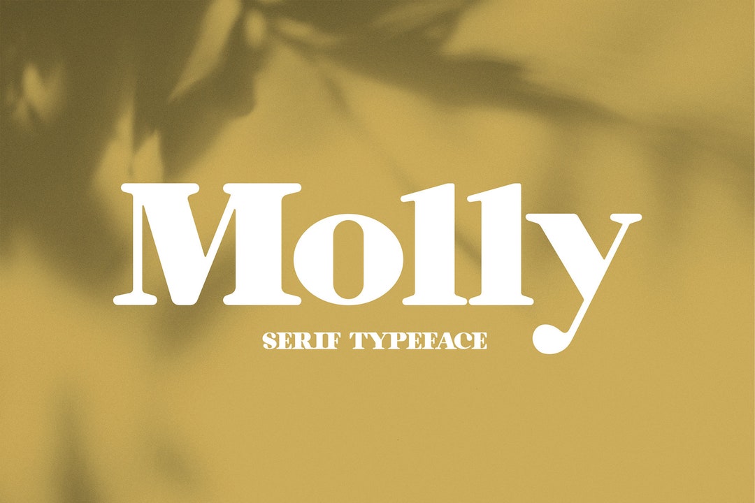 Molly Font, Modern Typeface, Premium Font, Digital Font, Display ...