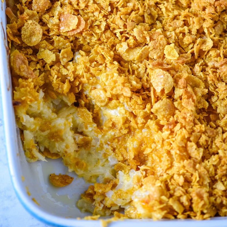 BEST Cheesy Hash Brown Casserole | Funeral Potatoes RECIPE Instant ...