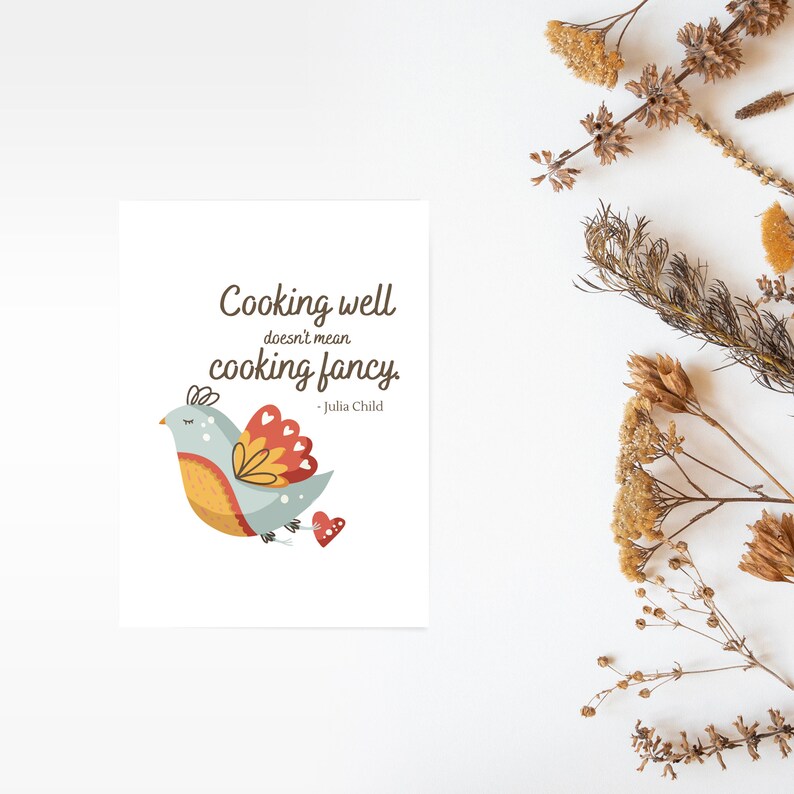 Julia Child Quote Kitchen Wall Art, Julia Child Wall Art, Cooking Well ...
