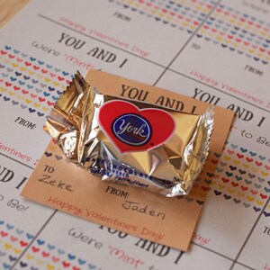 Printable "you and I Were Mint to Be" Valentines for Kids, Family ...