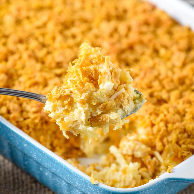 BEST Cheesy Hash Brown Casserole | Funeral Potatoes RECIPE Instant ...