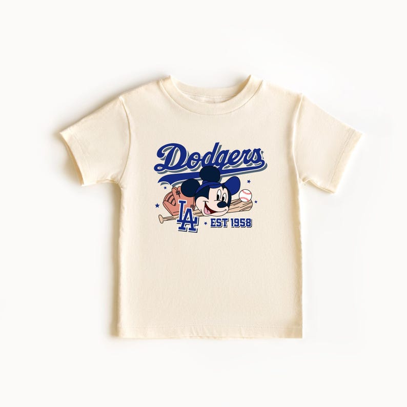 Kids Dodger Baseball Shirt Mickey Mouse - Etsy
