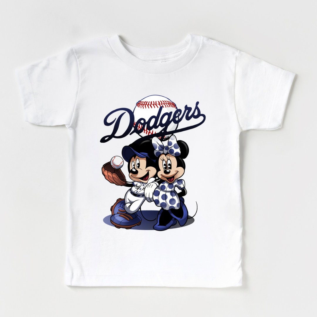 Kids Dodger Baseball Shirt Mickey and Minnie Mouse - Etsy