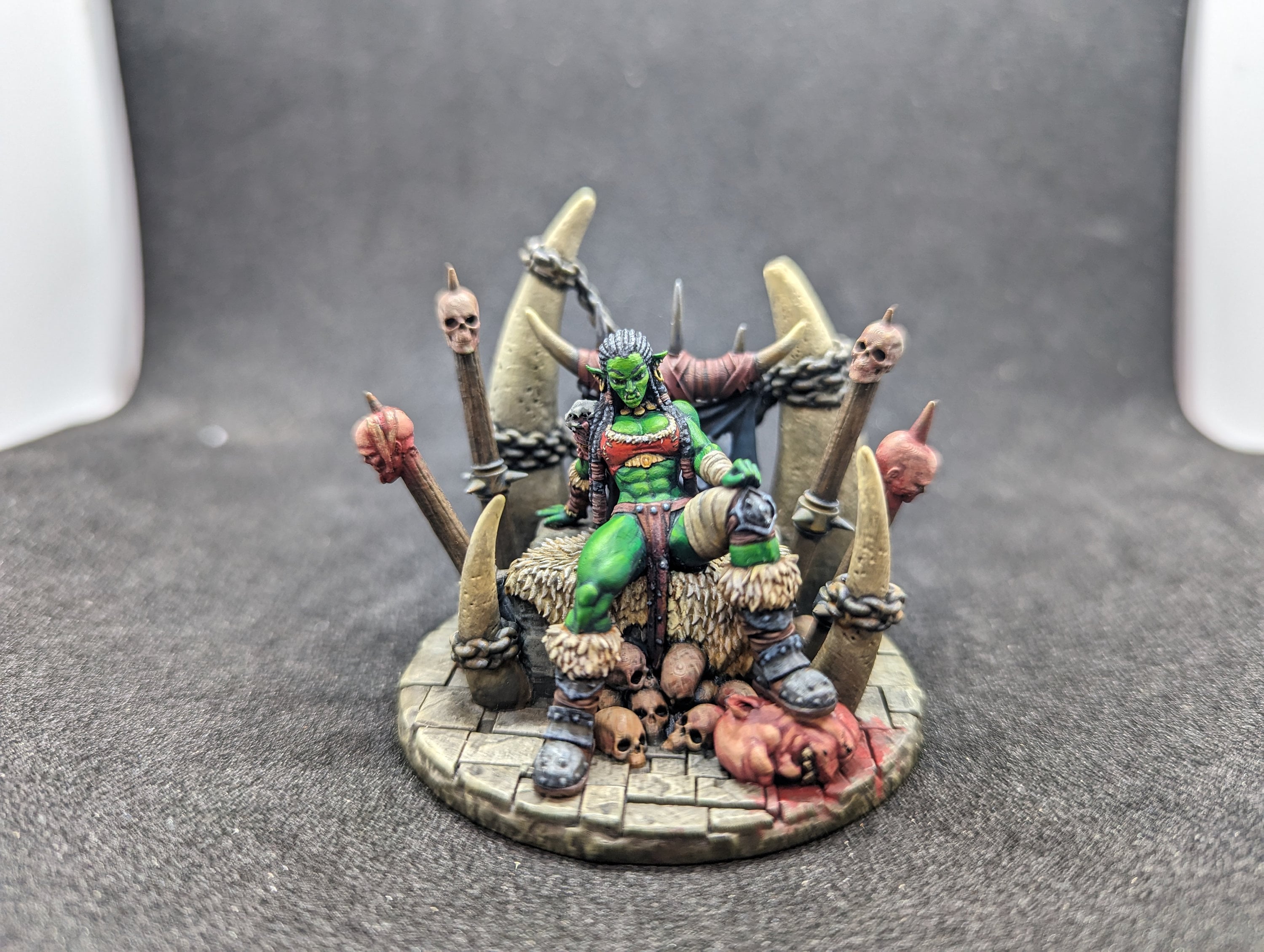Dorcia Female Orc Warchief Throne - Dynamic Prints Exclusive 35mm ...