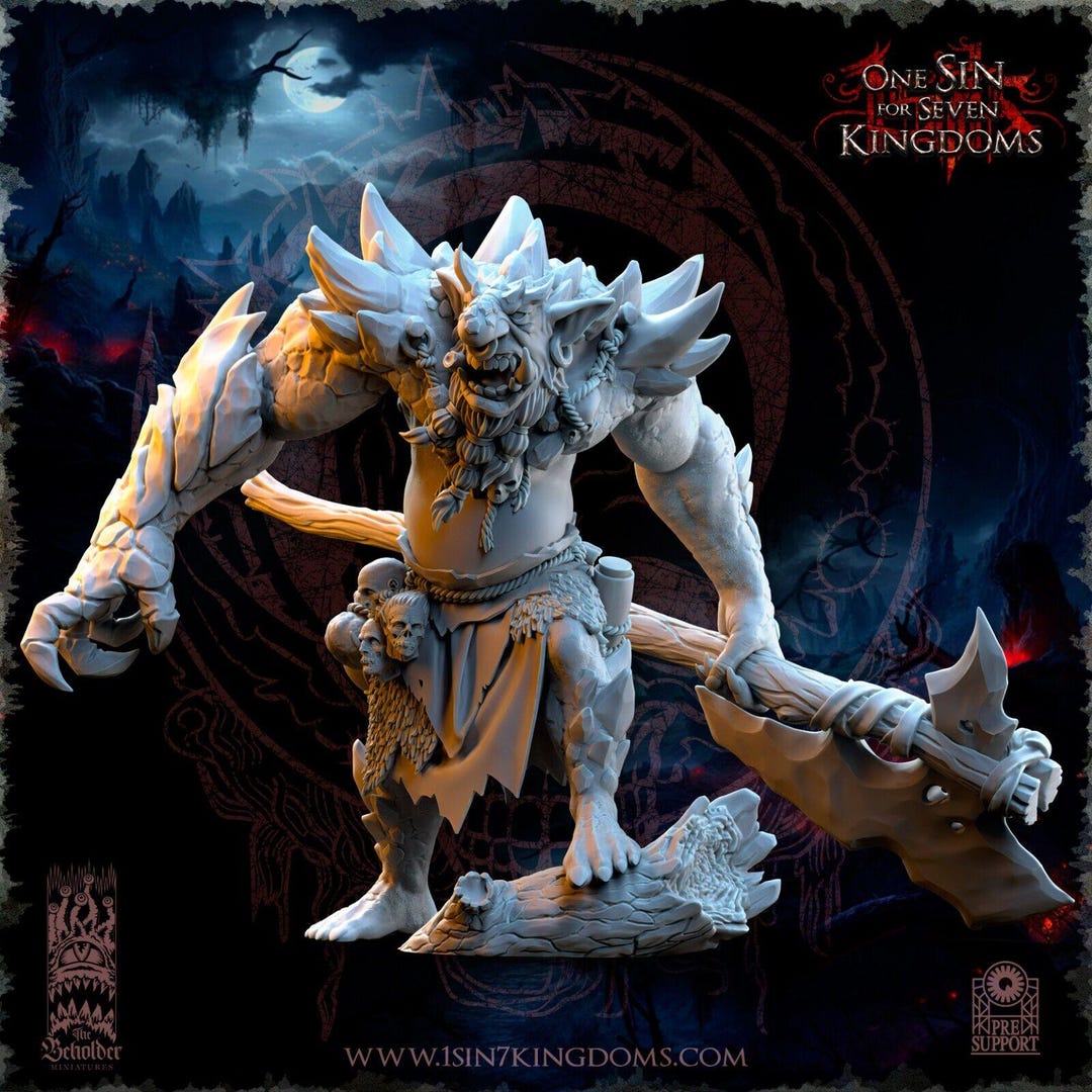 Epic Troll Monster - Elder Troll - Beholder Miniatures - Dungeons and ...