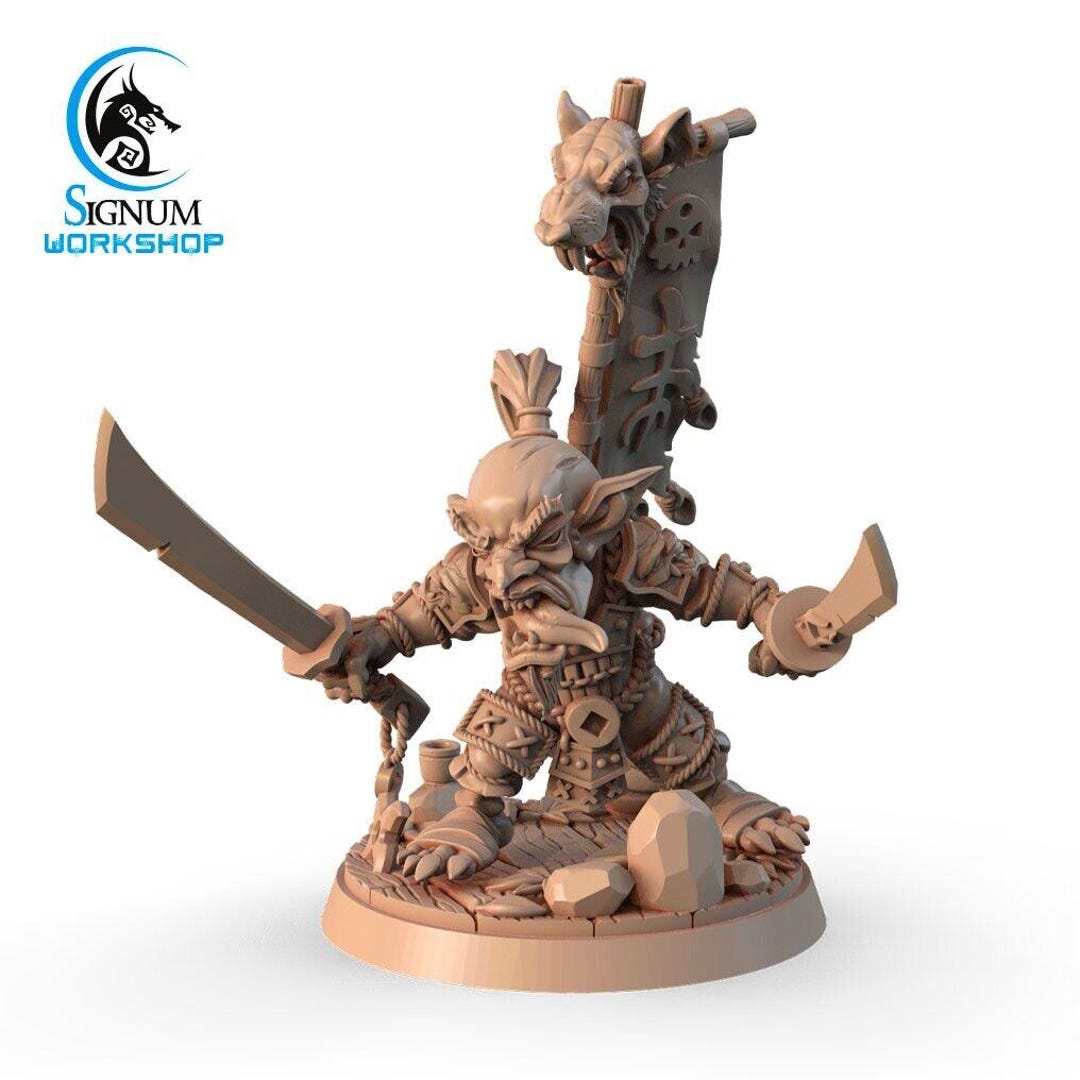 Ryuji Oni Goblin Samurai Signum Games Fantasy Dungeons and Dragons - Etsy