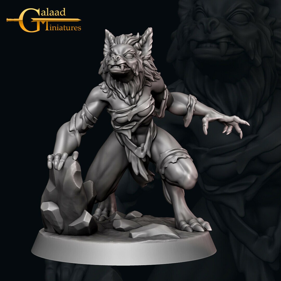 Werewolf Lycan 02 - Galaad Miniatures - Fantasy Dungeons and Dragons ...