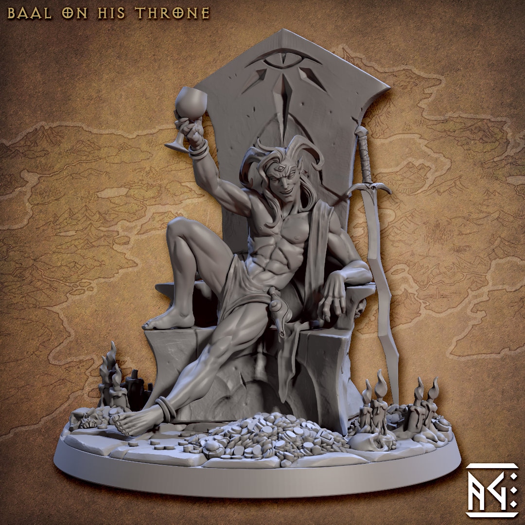Baal Trickster Prince on Throne - Demon Kin - Artisan Guild Fantasy D&D ...