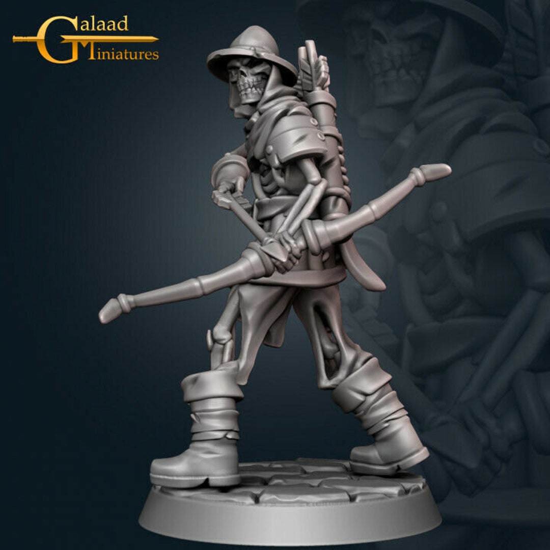 Skeleton Archer 2 - Galaad Miniatures - Fantasy Dungeons and Dragons - Etsy