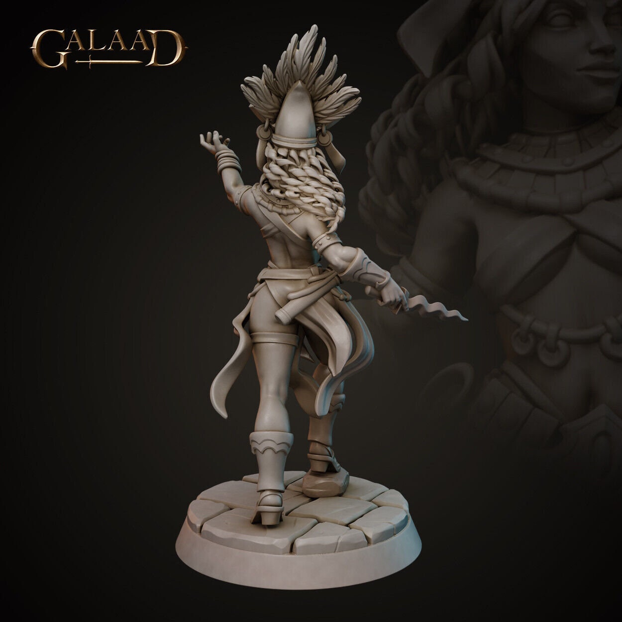 Aztec Sorceress A Rogue / Druid Galaad Miniatures Dungeons and Dragons ...