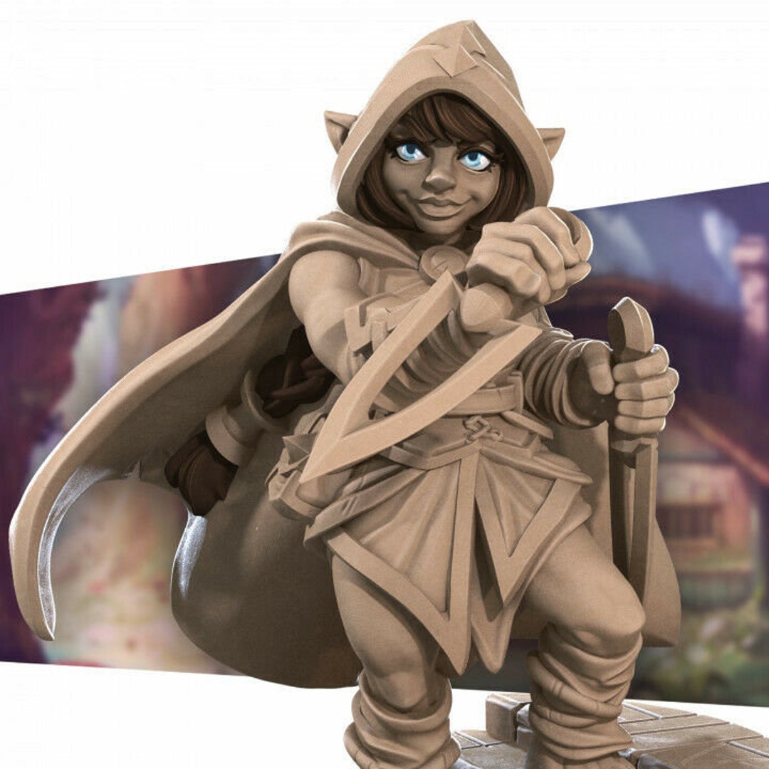 Halfing Female Rogue Ranger / Dagger Bite the Bullet - Etsy