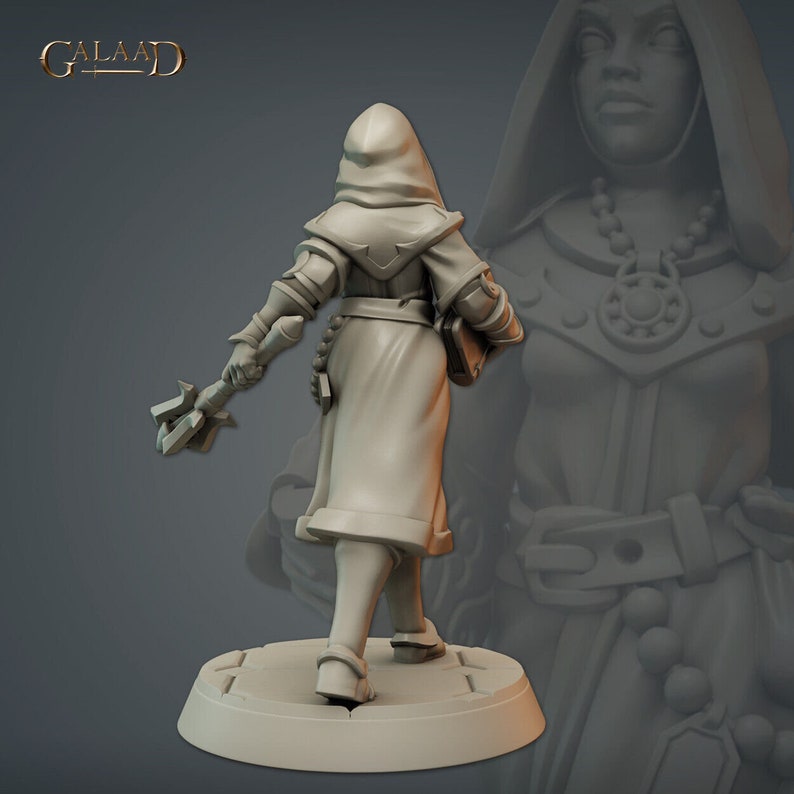 Female Cleric / Priest C - Galaad Miniatures - Dungeons and Dragons - Etsy