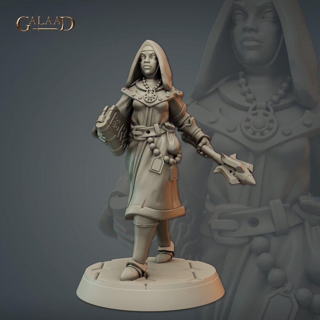 Female Cleric / Priest C Galaad Miniatures Dungeons and Dragons - Etsy