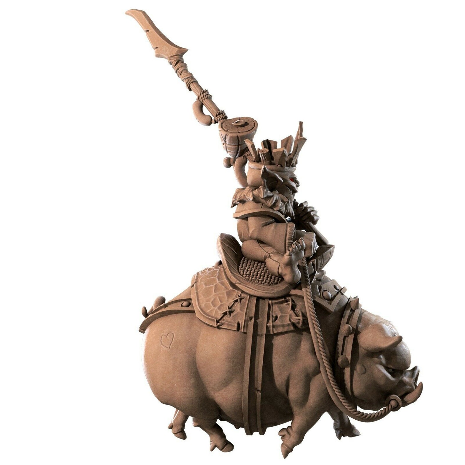 Goblin King Mounted Boss DND Unpainted Miniature | Etsy