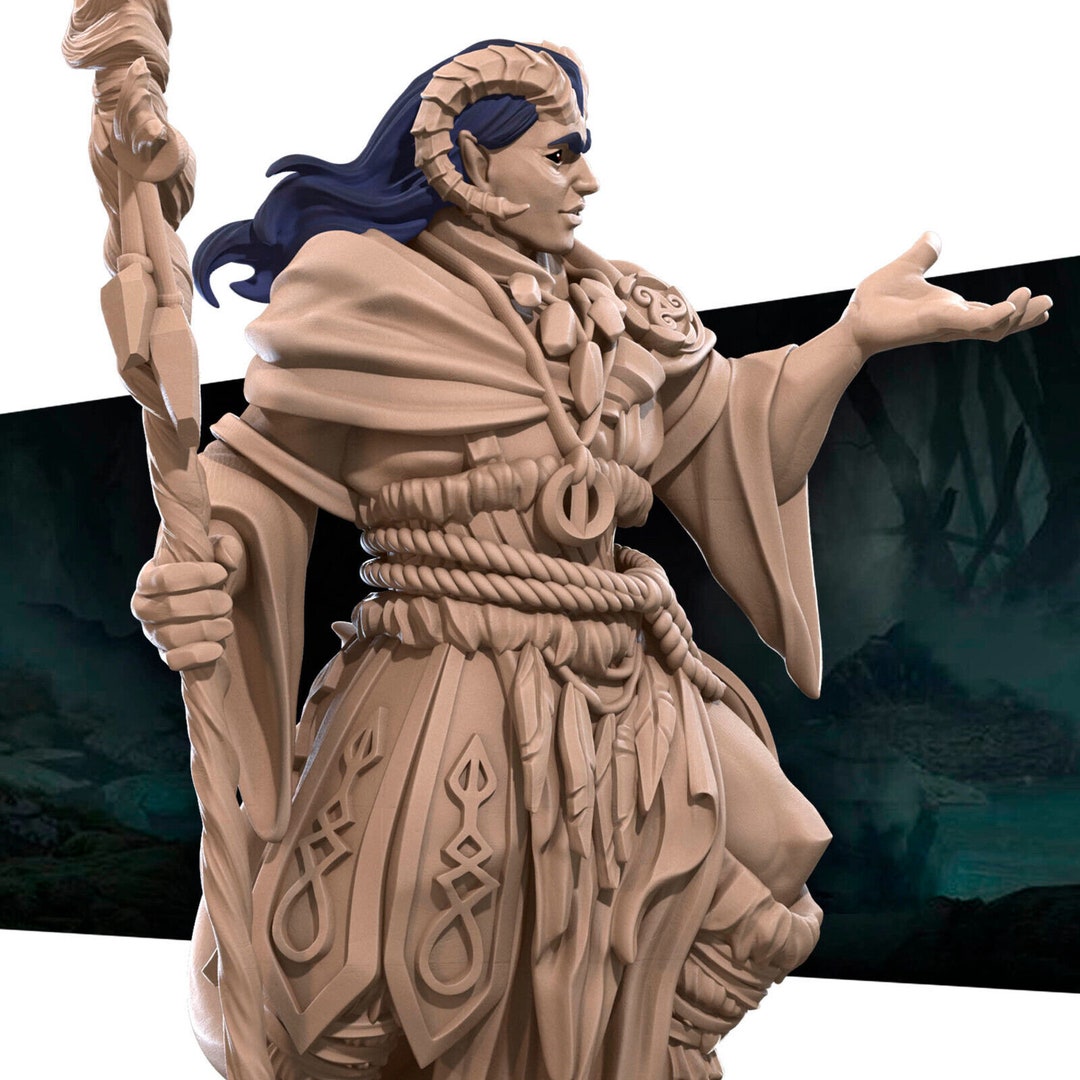 Tiefling Hero Druid / Mage Bite the Bullet Dungeons and Dragons - Etsy UK