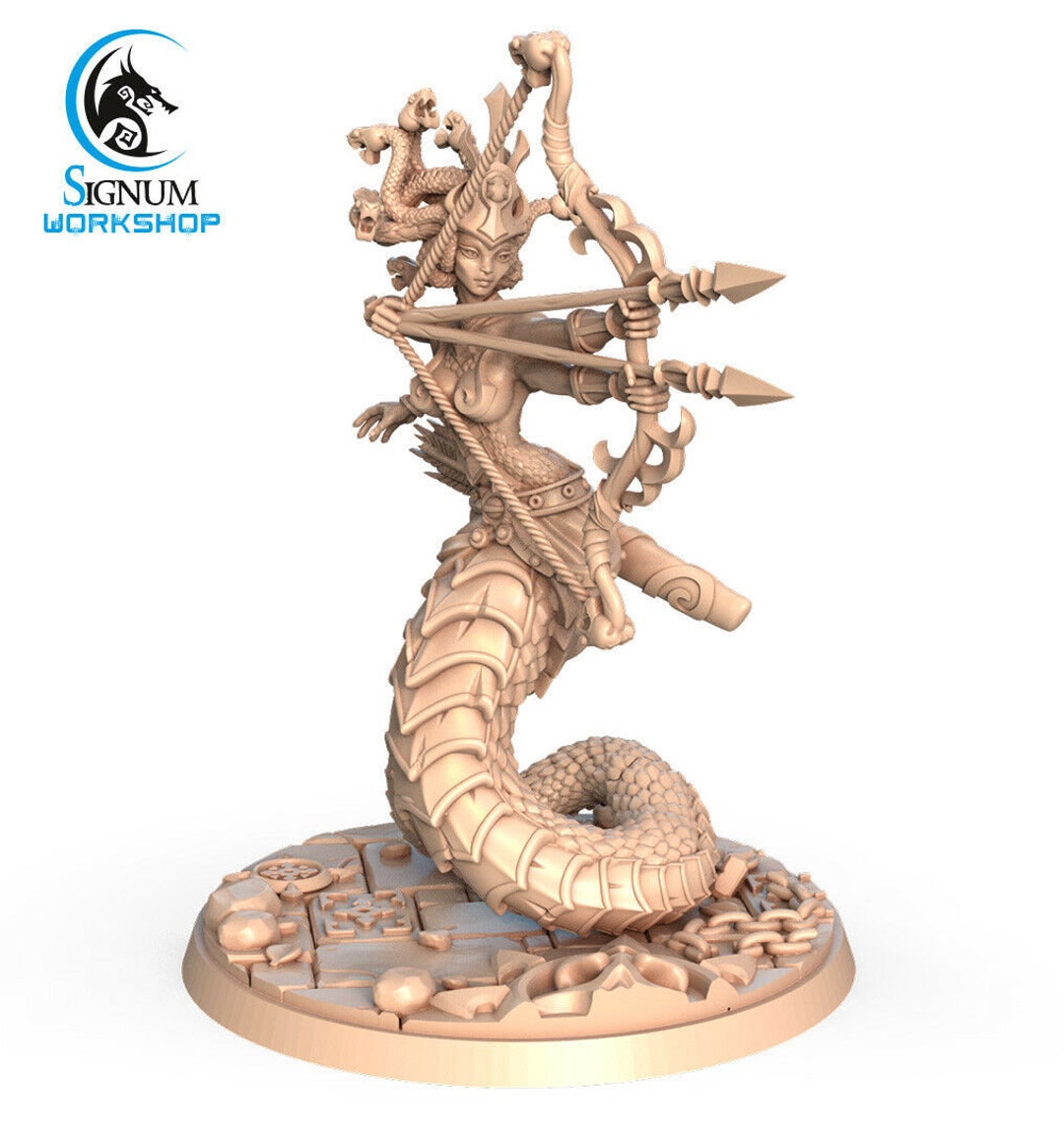Medusa - 4 Arms Archer Naga Gorgon - Signum Games - Fantasy Dungeons ...
