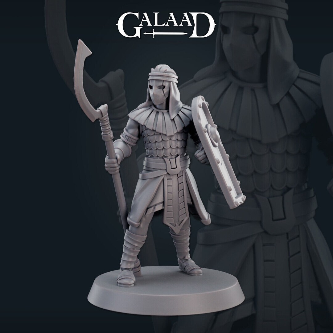 Male Egyptian Guard A - Galaad Miniatures - Dungeons and Dragons 32mm ...