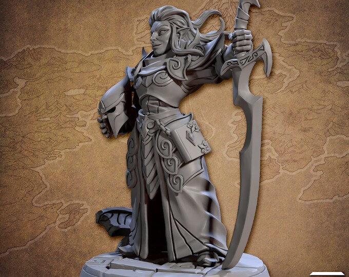 Female Fighter Hero Paladin Morgana 28mm Miniatures for Tabletop Gaming ...