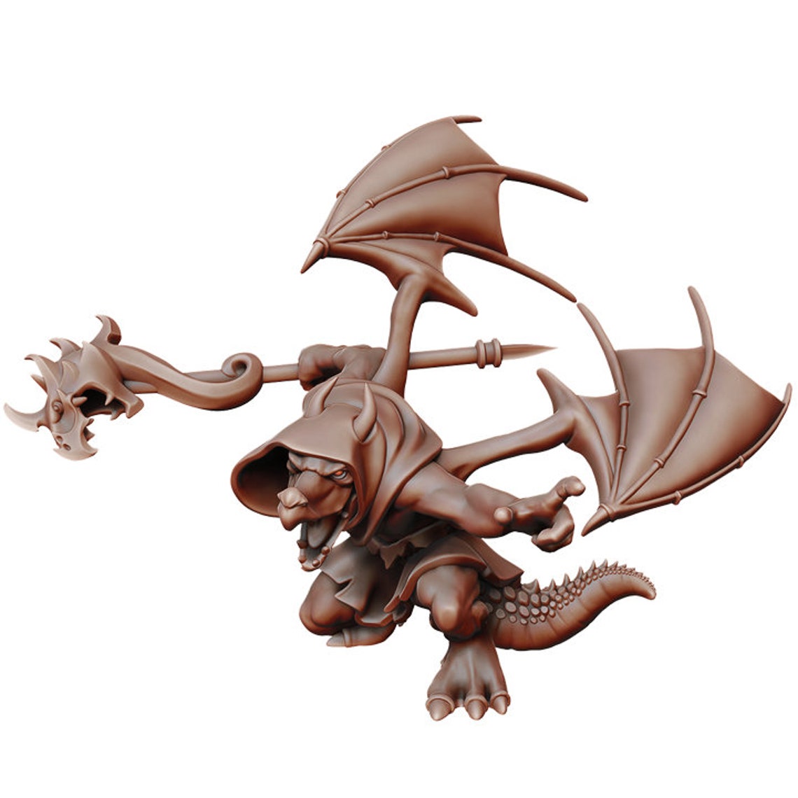 Winged Kobold Caster Wizard - Dungeons and Dragons - Fantasy Miniature ...