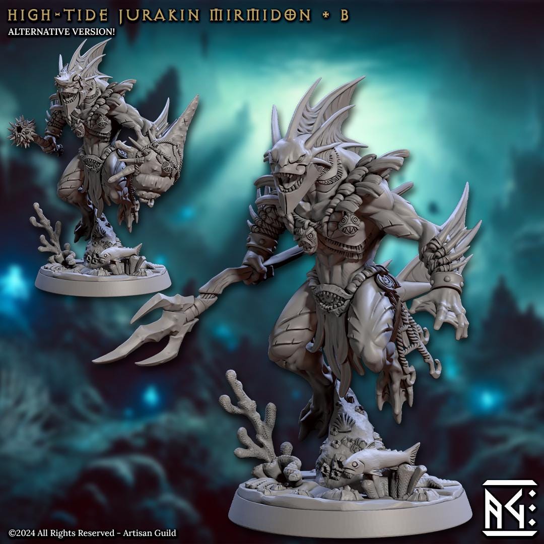 Mirmidon Fighter B - Monster - Artisan Guild - Dungeons and Dragon - Etsy