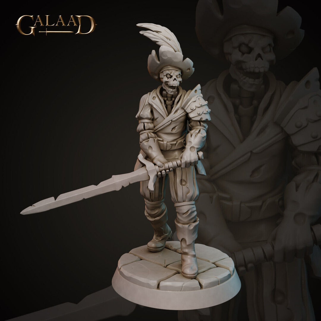Undead Skeleton - Fighter - Galaad Miniatures - Dungeons and Dragons - Etsy