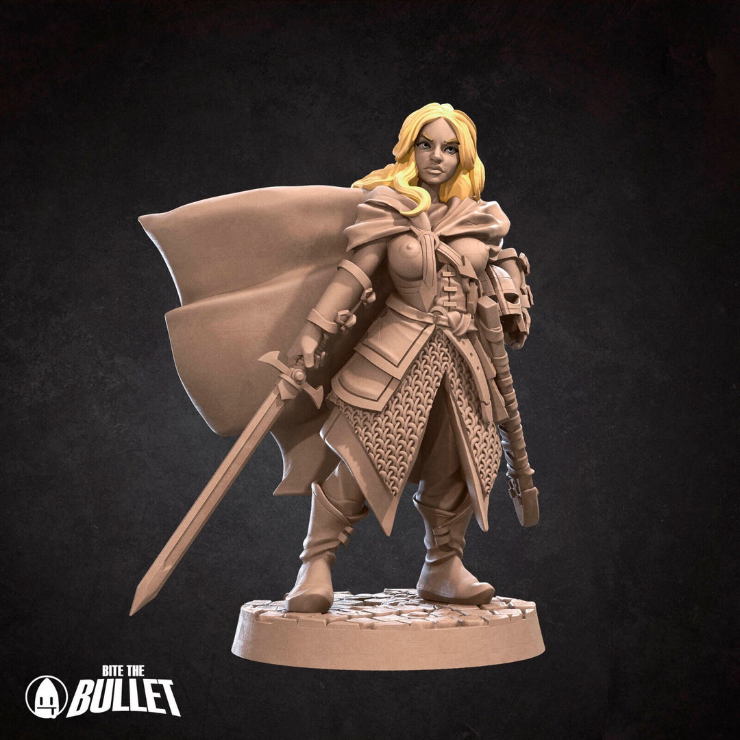 Shield Maiden NSFW Fighter Bite the Bullet Pinup Dungeons and Dragons ...