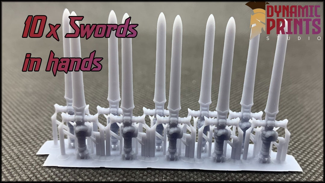 10x Held Knightly Templar Power Swords - Marine Bits War Gaming Sci-fi ...