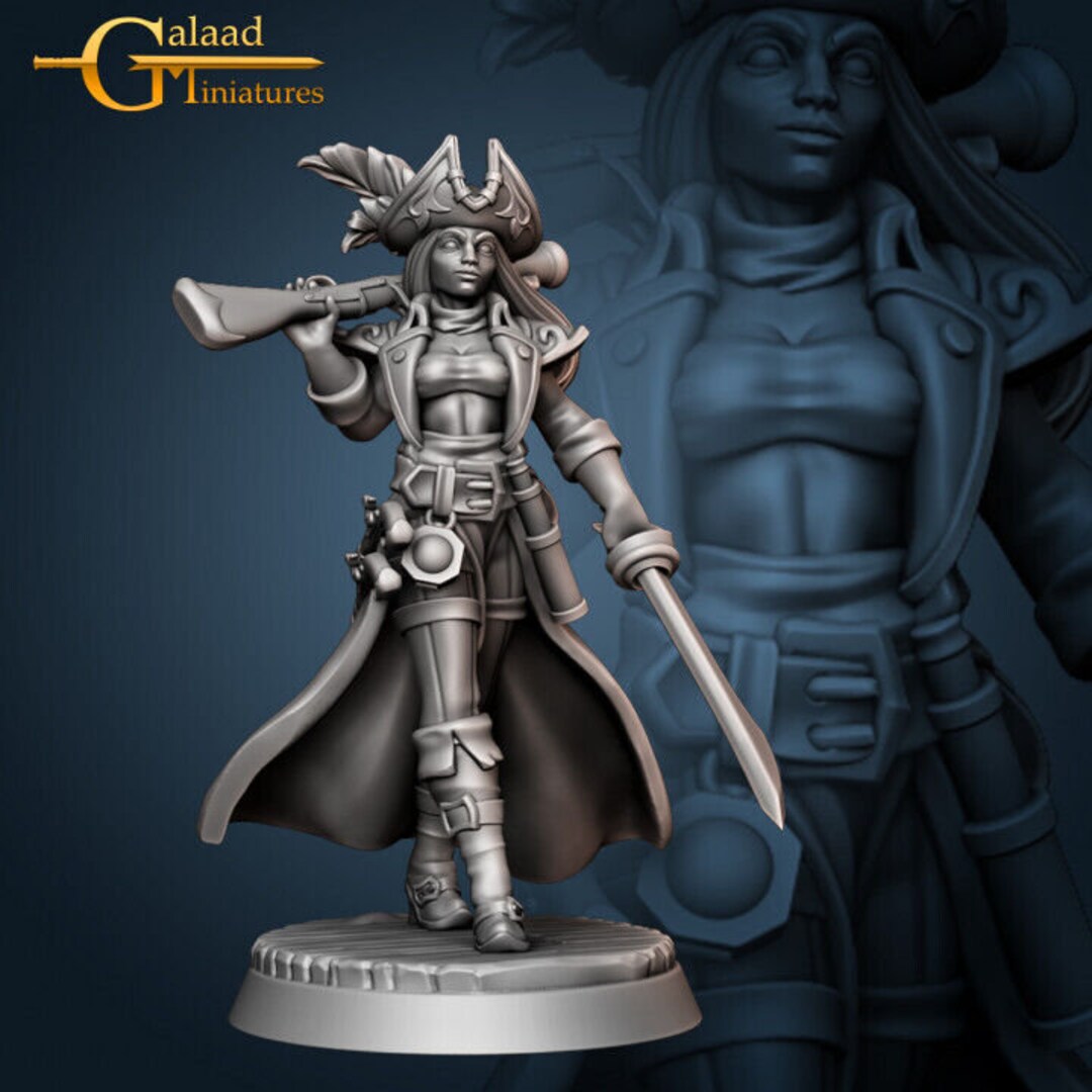 Captain Rogue Gun - Pirate / Swashbuckler - Galaad Miniatures - Fantasy ...