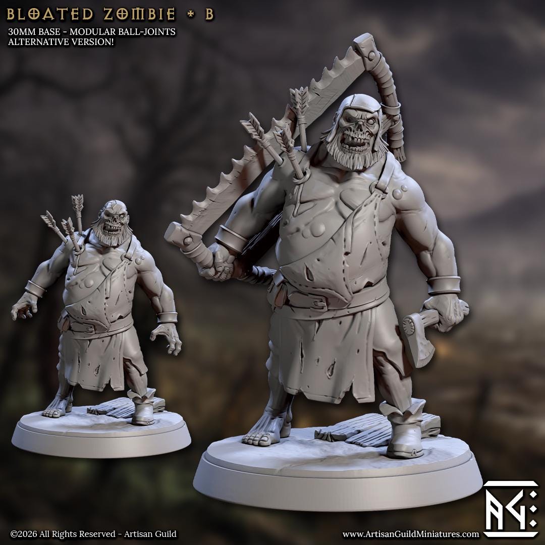 Bloated Zombie Undead Shambler Lumberjack - Artisan Guild - Dungeons ...