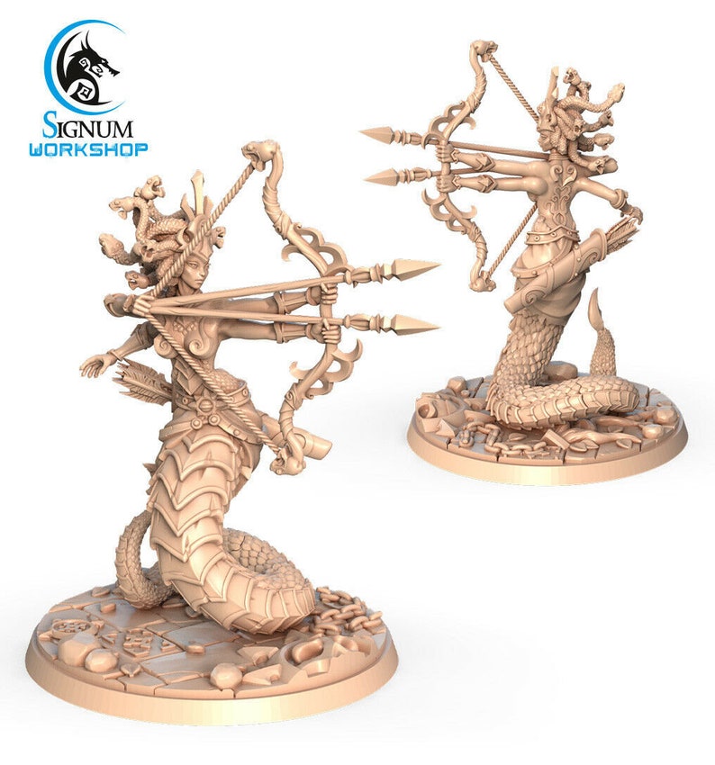 Medusa - 4 Arms Archer Naga Gorgon - Signum Games - Fantasy Dungeons ...
