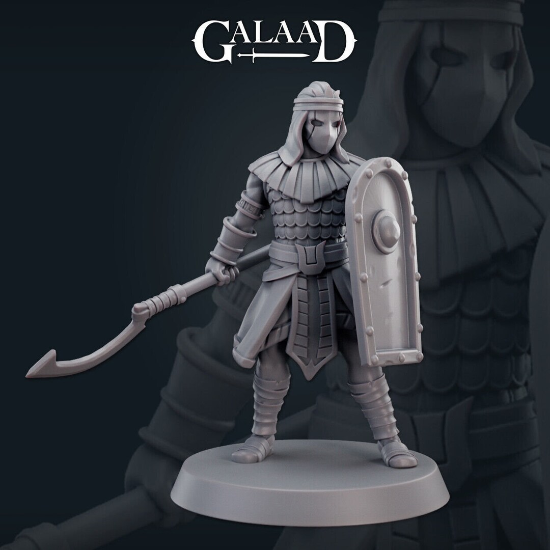 Male Egyptian Guard B - Galaad Miniatures - Dungeons and Dragons - Etsy