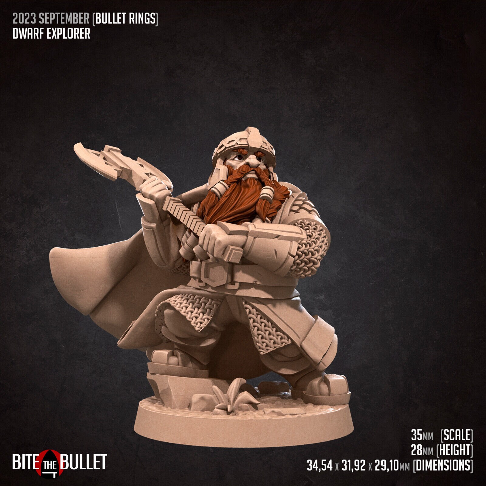 Dwarf Fighter / Barbarian - Bite the Bullet - Dungeons and Dragons - Etsy