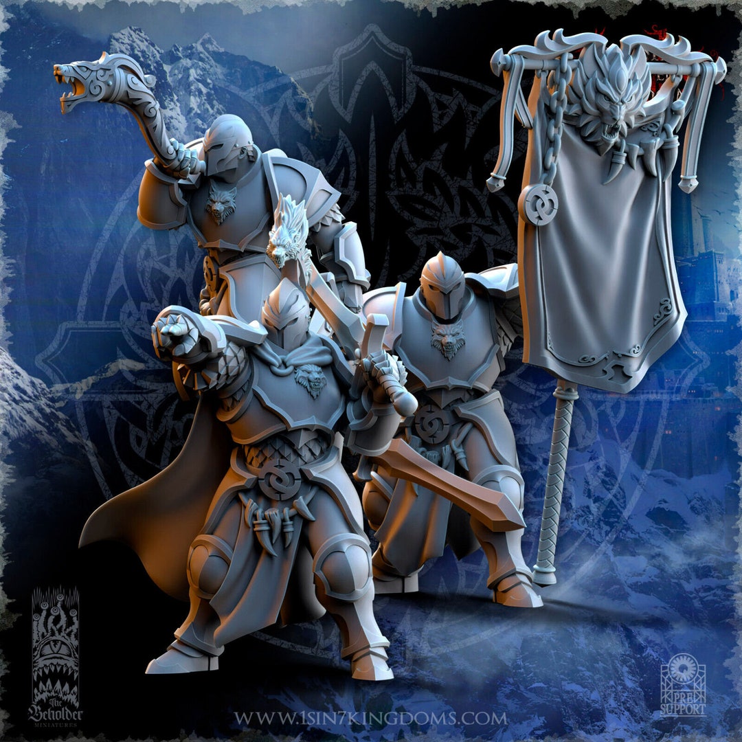 Stormwolves Full Command Squad Beholder Minatures Dungeons and Dragons ...