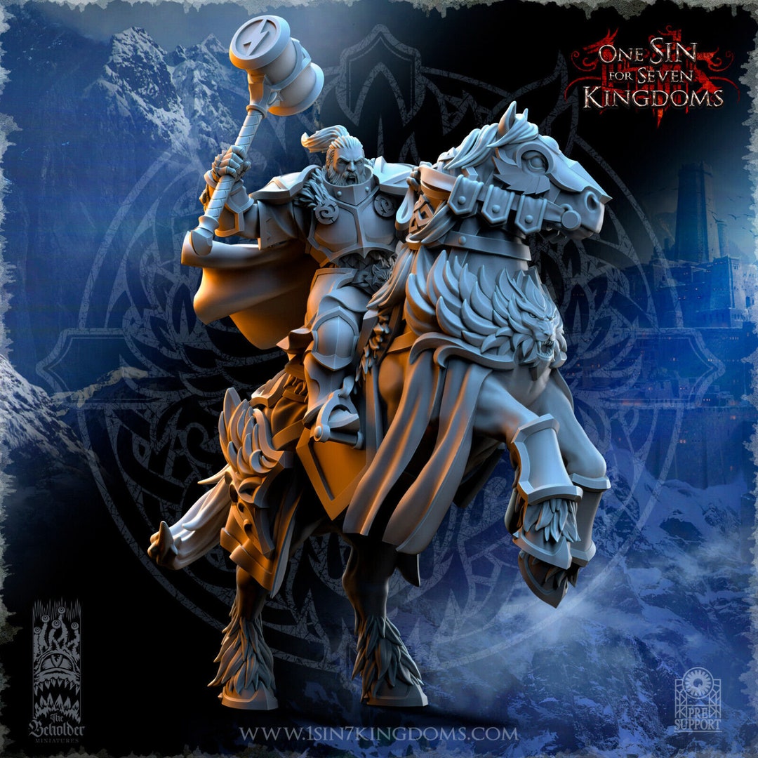 Mounted Knight Paladin / Fighter Beholder Minatures Dungeons and ...