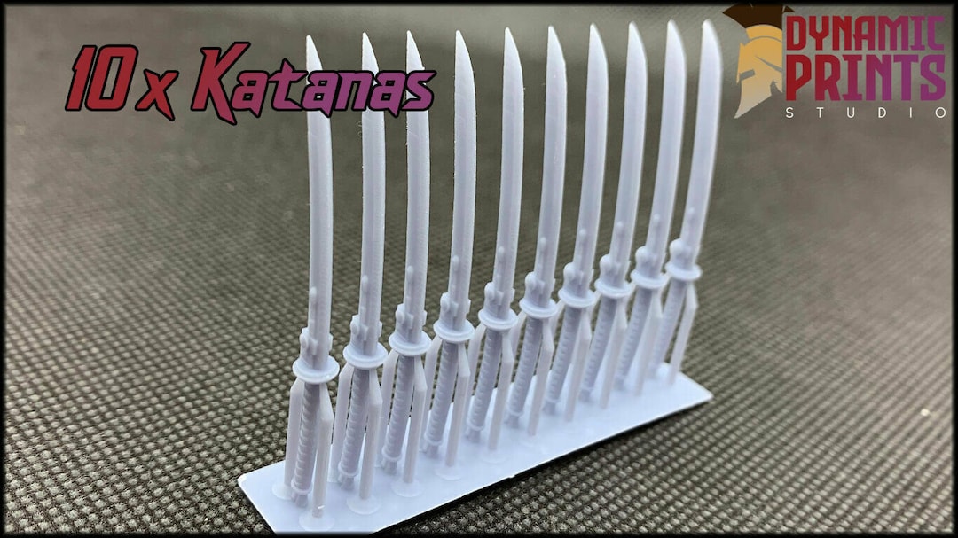10x Power Sword Katana Samurai - Marine Bits War Gaming Sci-fi Custom ...