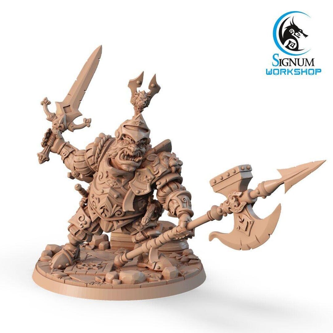 Ogre Heavy Infantry Halberd Signum Games Fantasy Dungeons and Dragons ...