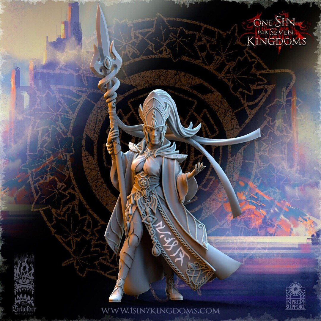 Elven Queen - Elf Royal Warrior - Beholder Miniatures - Dungeons and ...