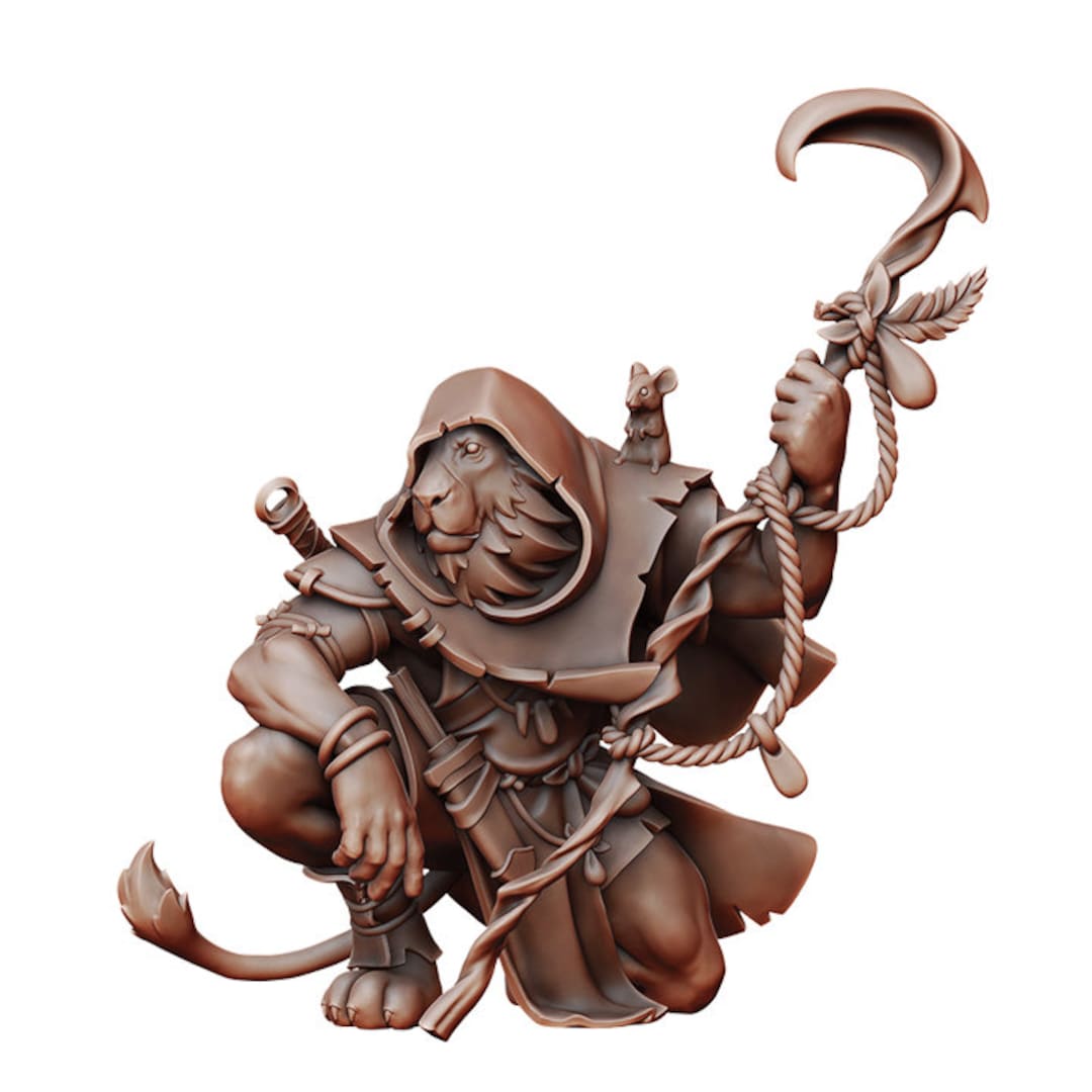 Leonin Druid - Mage - Dungeons and Dragons - Fantasy Miniature Tabletop ...