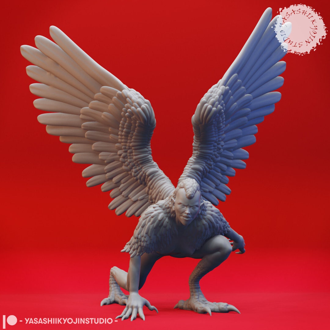 Harpy D - Yasashii - Monster Dungeons and Dragons 32mm Fantasy D&D ...