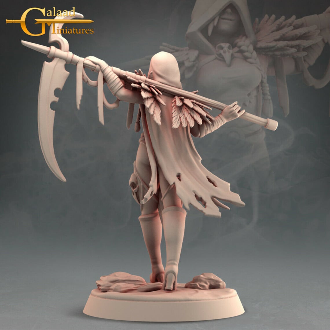 Female Reaper Warlock - Galaad Miniatures - Fantasy Dungeons and ...