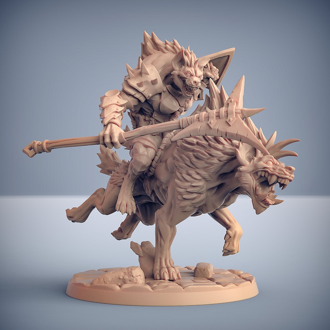 Gnoll Hyena Rider C - Artisan Guild Fantasy Dungeons and Dragons ...