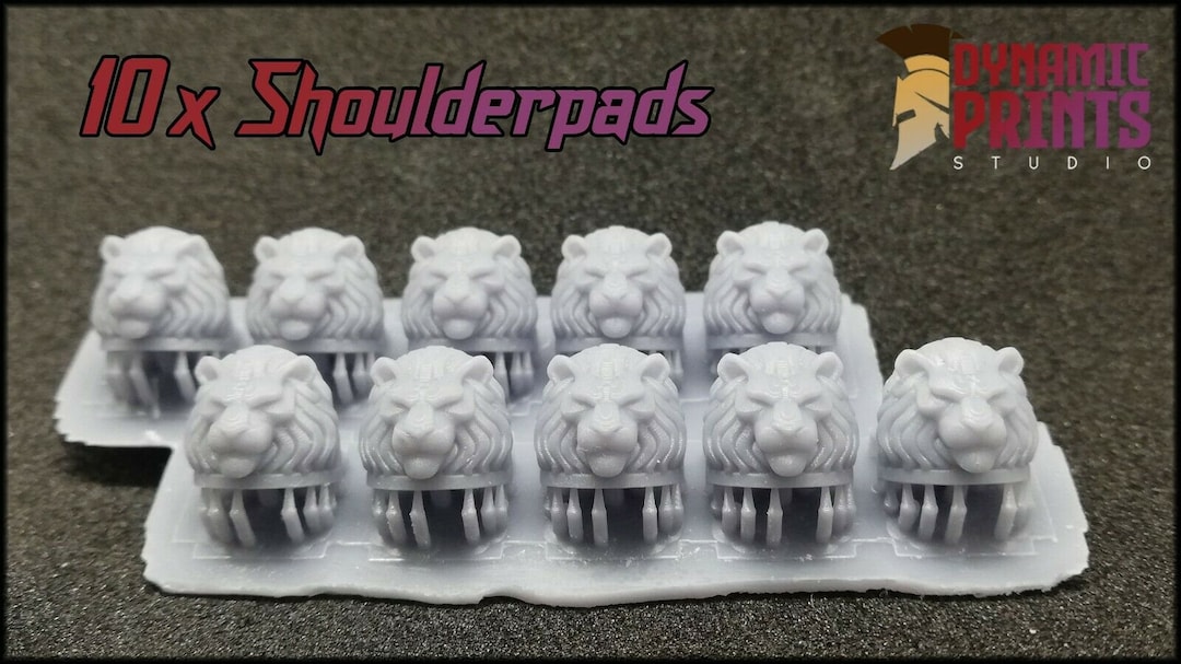 10x Lion Shoulderpads - Marine Bits War Gaming Sci-fi Custom 32mm - Etsy
